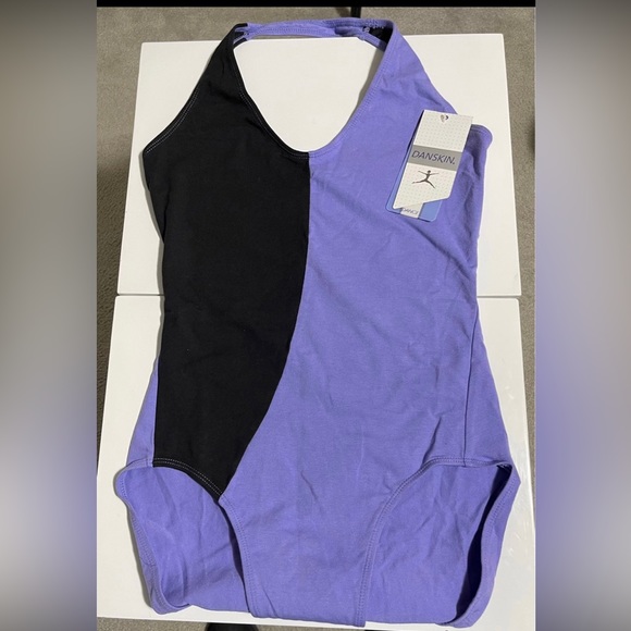 Danskin | Other | Danskin W Halter Colorblock Leotard L214 | Poshmark